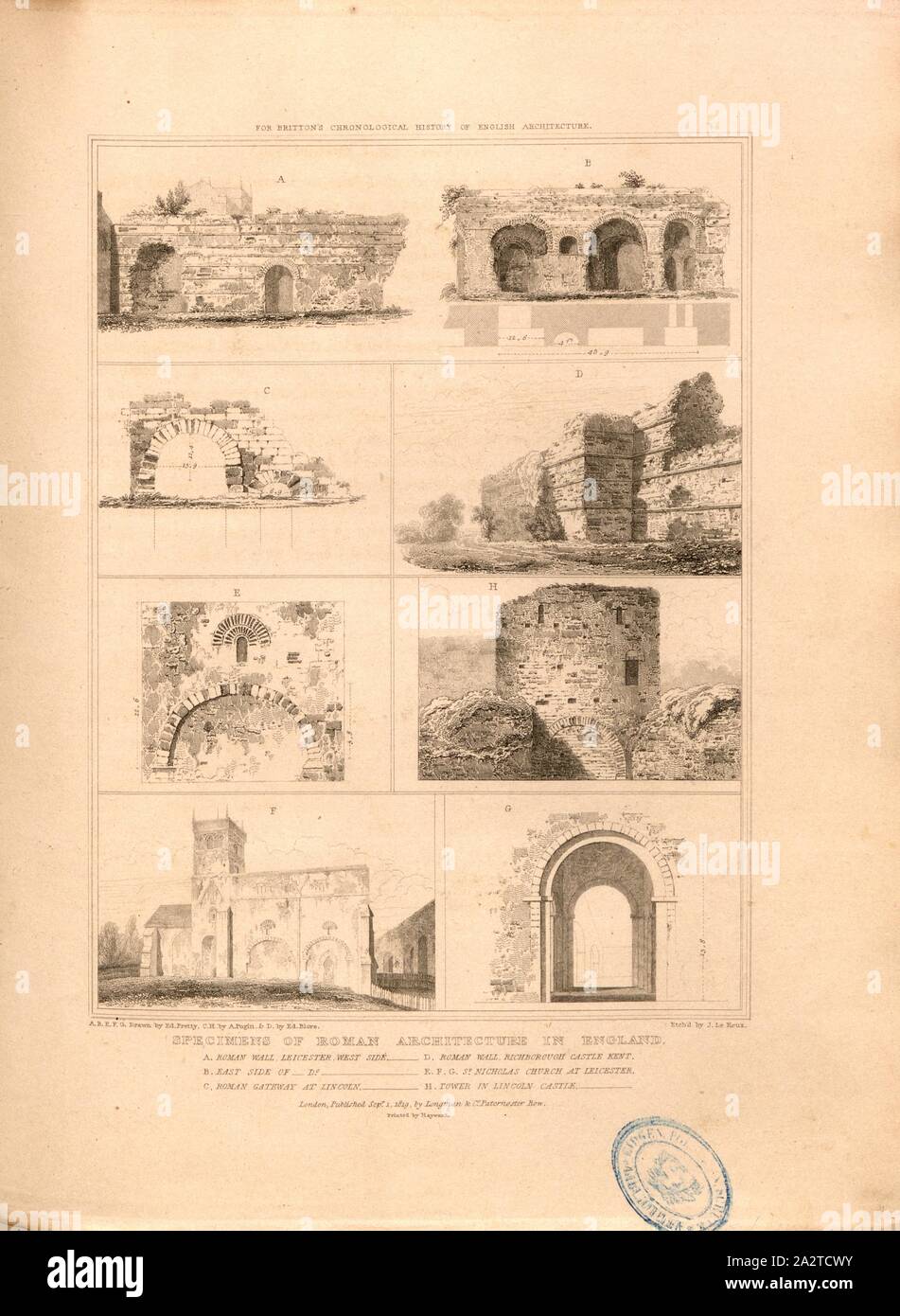 Various examples of roman architecture in great britain hi-res stock ...