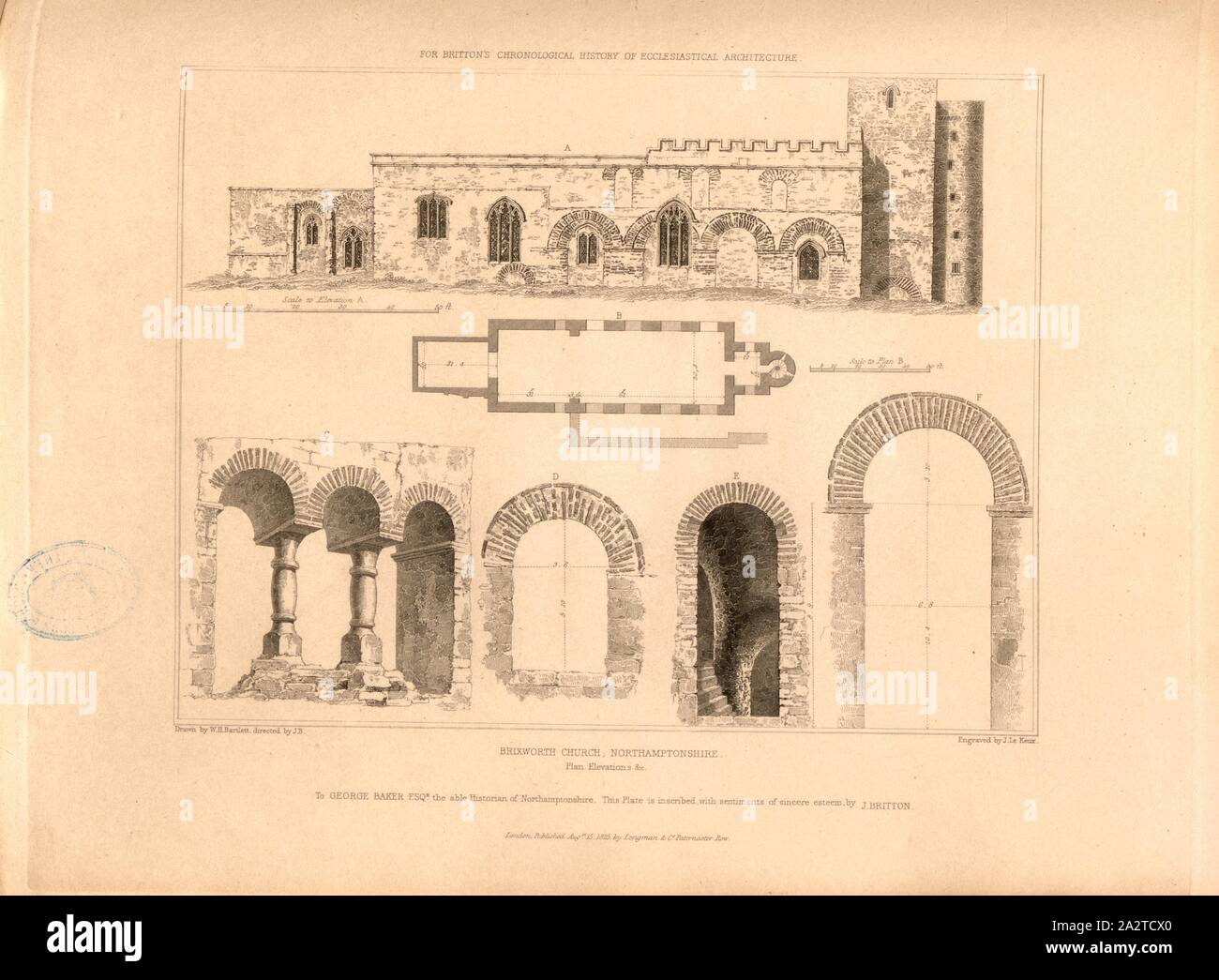 Brixworth Church, Northamptonshire, plan, elevation, Floor plan and ...