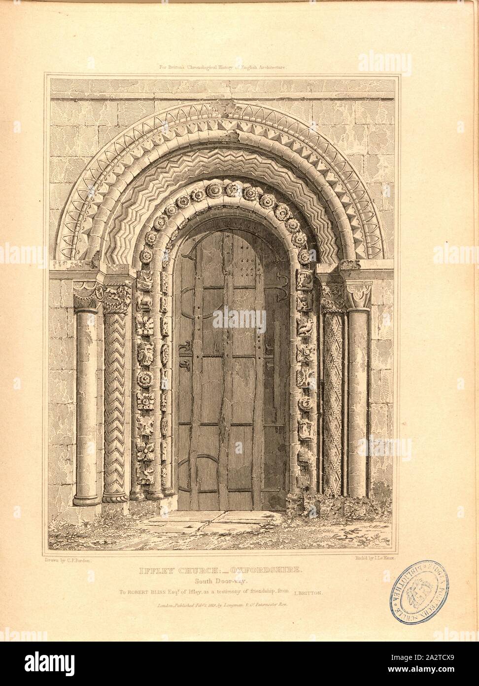 Iffley Church, Oxfordshire, south door-way, Door of St Mary's Church at ...