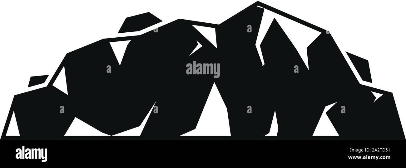 Charcoal icon. Simple illustration of charcoal vector icon for web ...