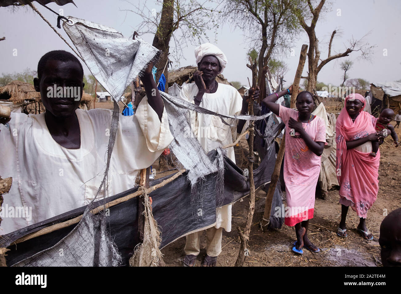South Sudan Maban Refugees near there tents Photo Jaco Klamer15-03-2016 ...