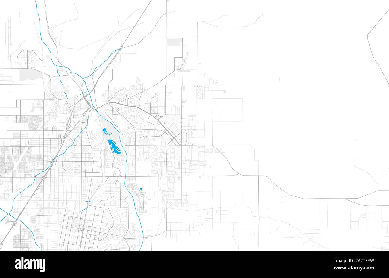 Rich detailed vector area map of Apple Valley, California, USA. Map ...