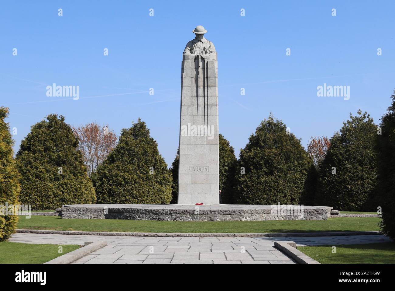 Saint Julien The Brooding Soldier war memorial near Ypres Flanders ...