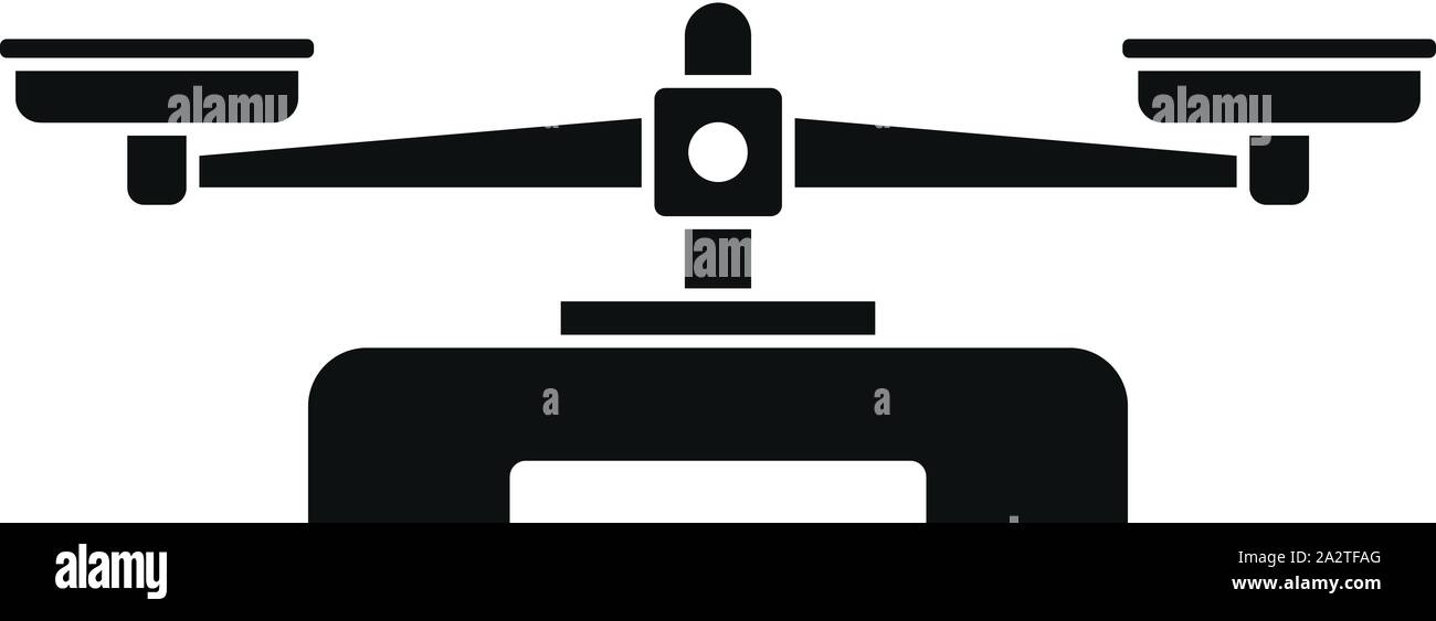 Retro mechanical scales icon. Simple illustration of retro mechanical ...