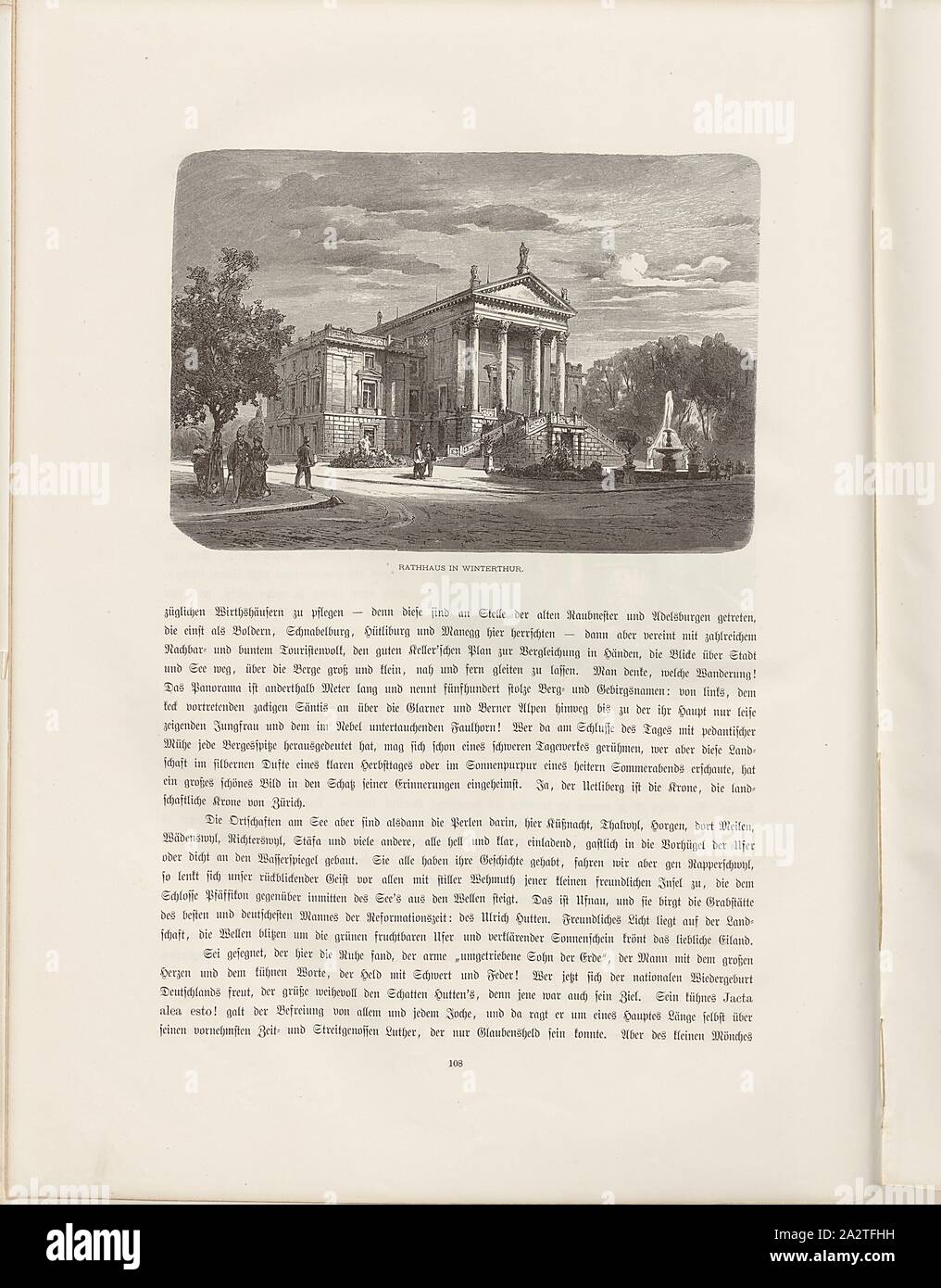 Town Hall in Winterthur, Illustration of the Town Hall in Winterthur ...