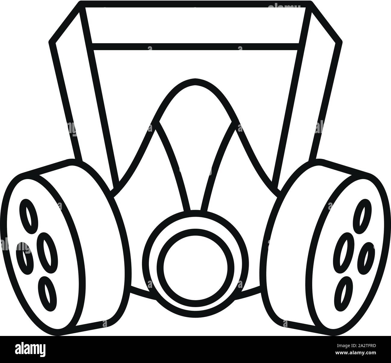 Mine gas mask icon. Outline mine gas mask vector icon for web design ...