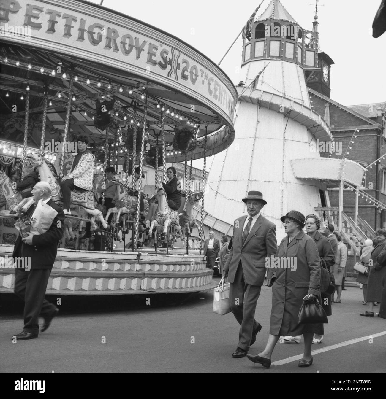 1960s funfair Black and White Stock Photos & Images - Alamy