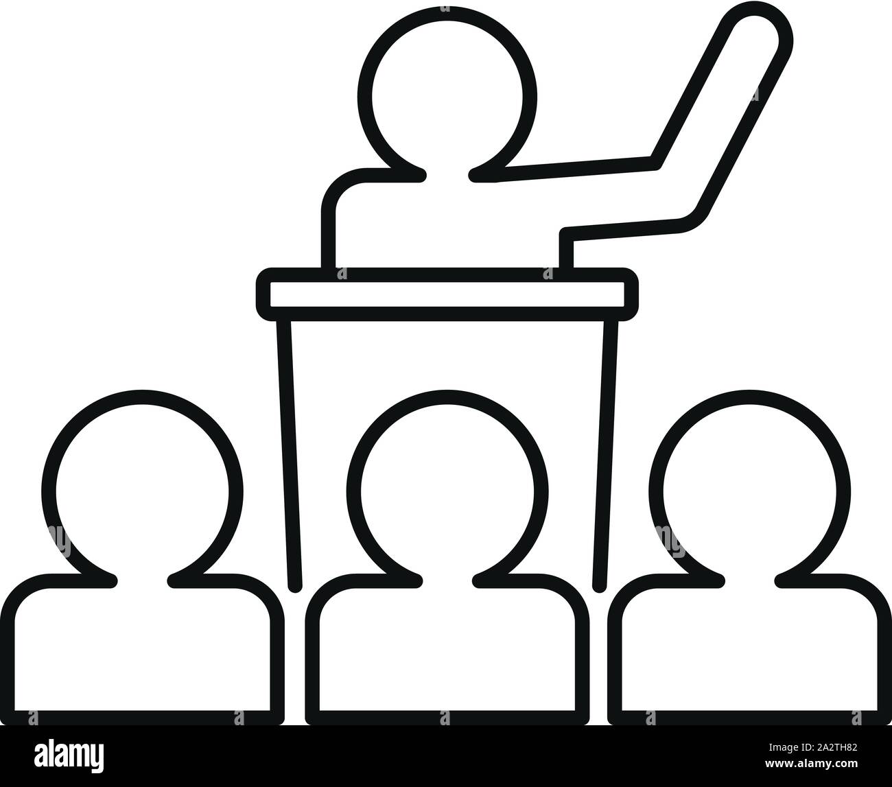 Conference lesson icon. Outline conference lesson vector icon for web ...