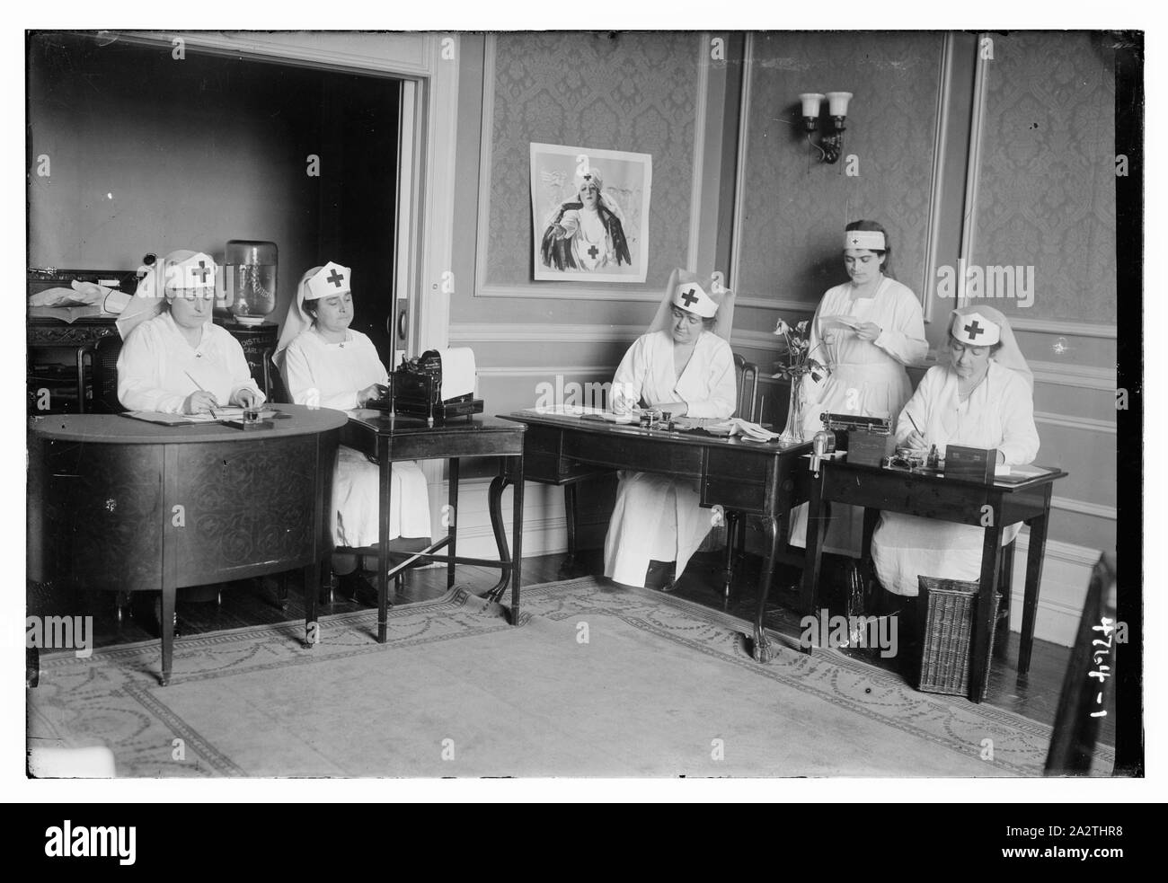 Red Cross workers Stock Photo - Alamy