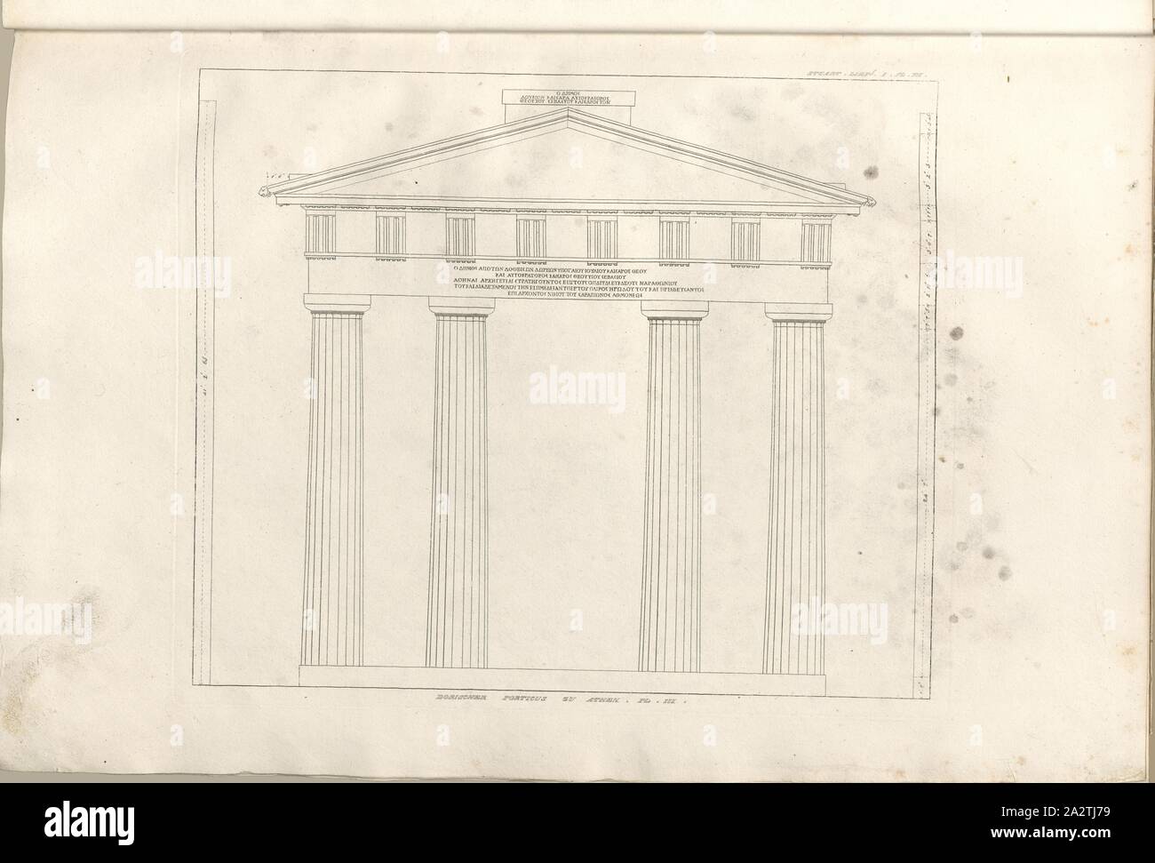 Dorischer Porticus in Athens. Pl. III, Outline of the Doric portico in ...