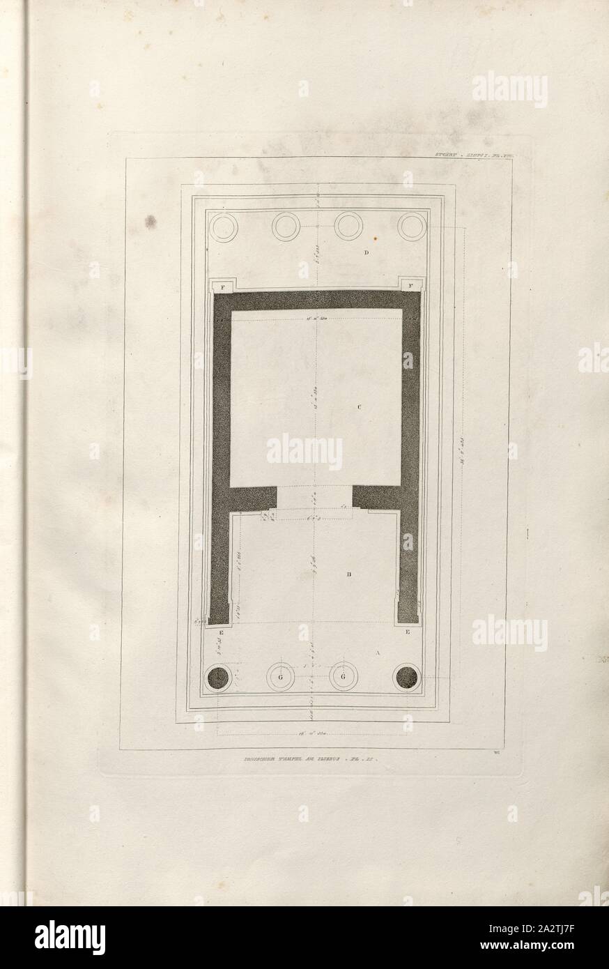 Ionian Temple at the Ilissus. Pl. II, Ground plan of the temple at ...