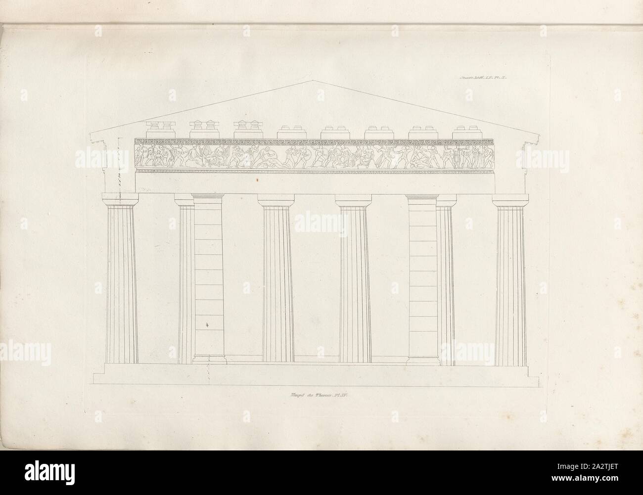 Temple of Theseus. Pl. IV, Cross section of the portico of the Temple ...