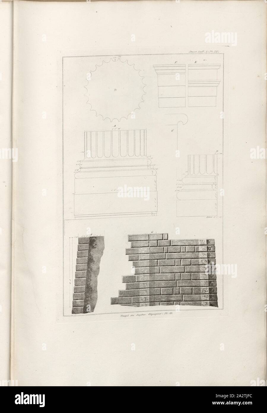 Tempel des Jupiter Olympius. Pl. III, Base of a pillar and part of a ...