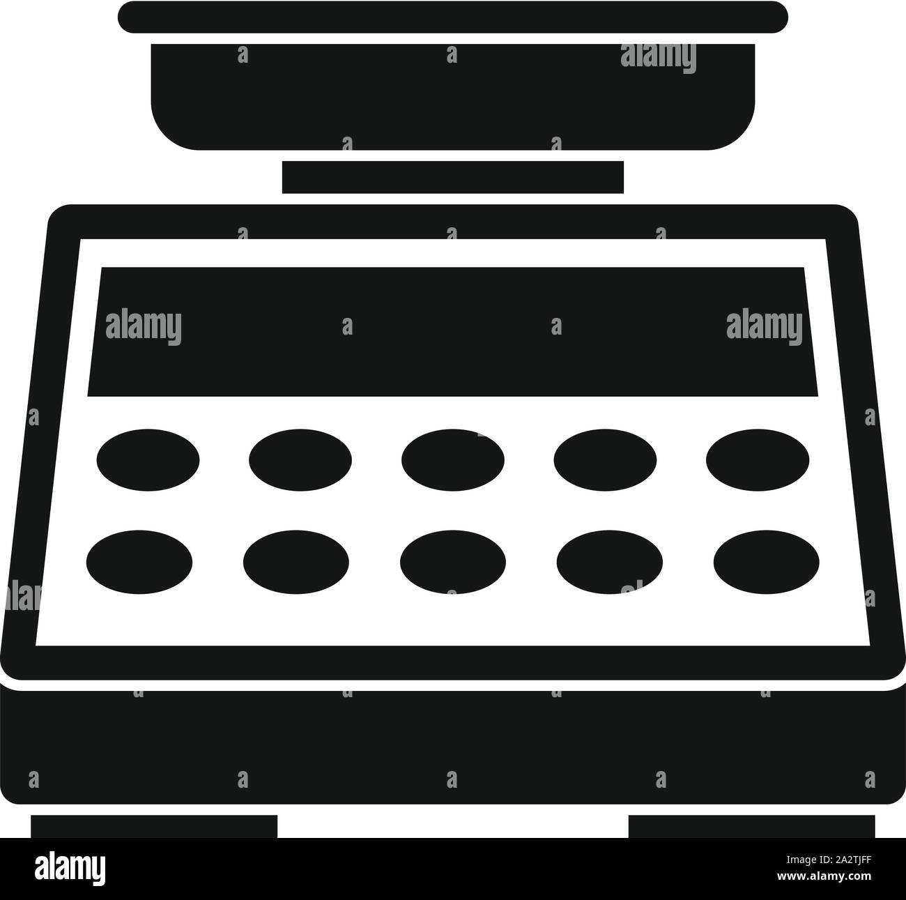 Digital button scales icon. Simple illustration of digital button ...