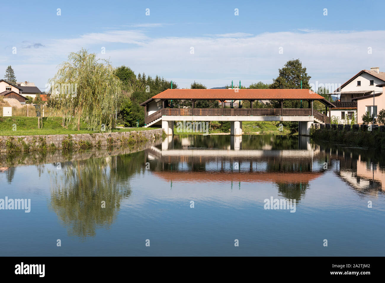 Bridge over Rinza River, Kocevje, Slovenia Stock Photo - Alamy