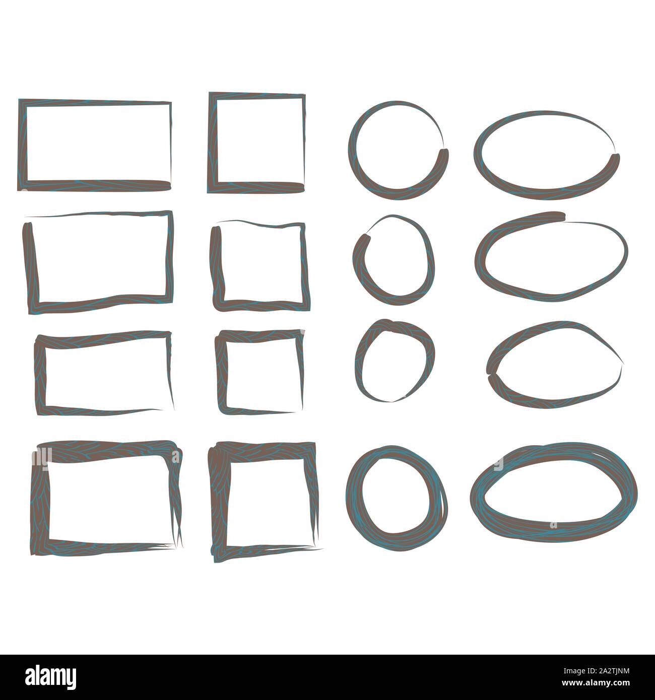 Hand drawn tribal frames. Vintage border, decoration ethnic art element ...