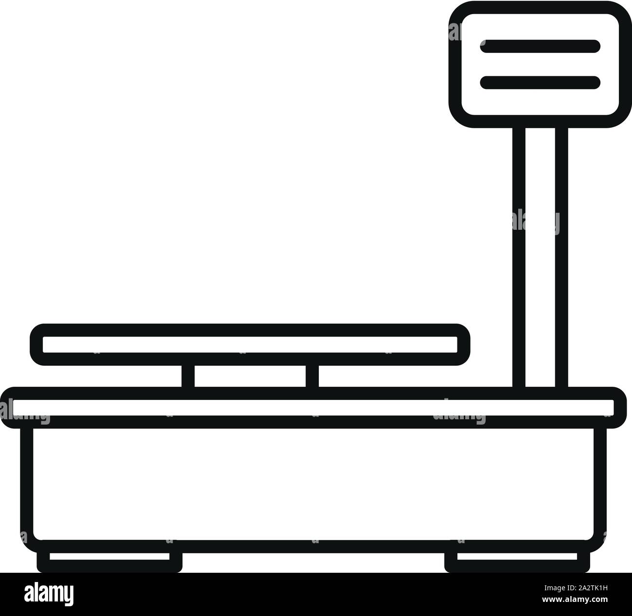 Modern scales icon. Outline modern scales vector icon for web design ...
