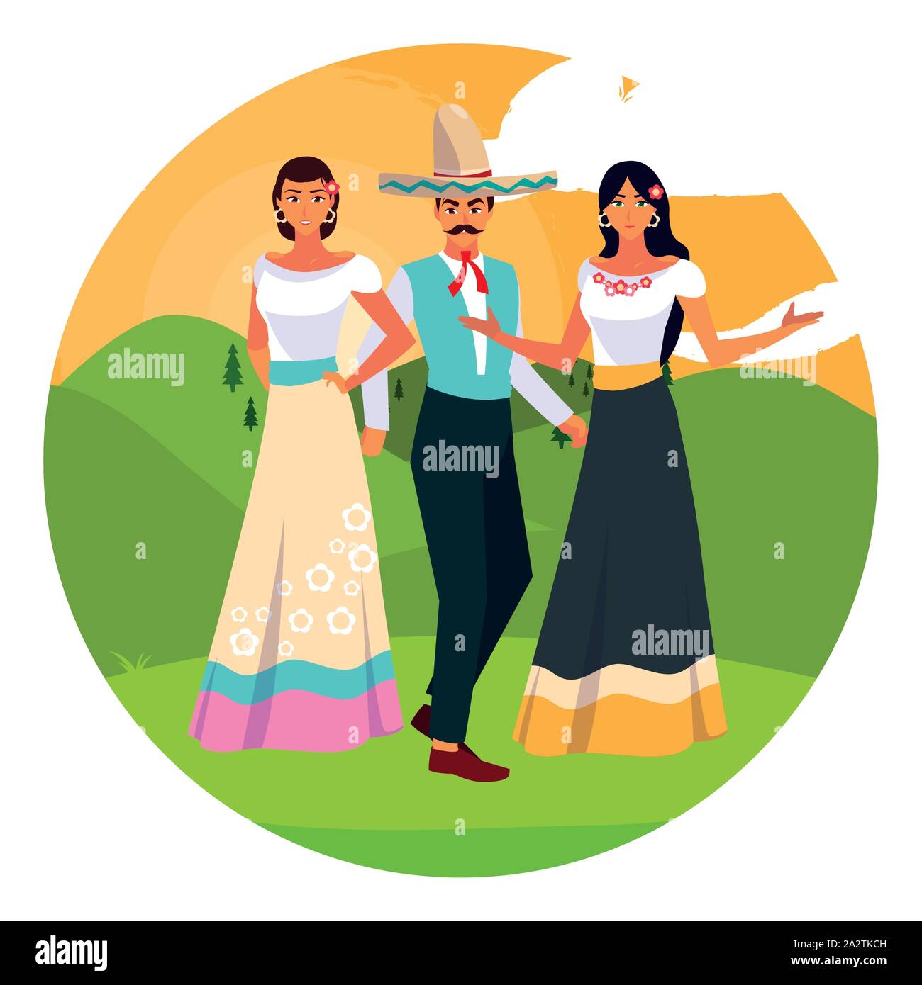 Mexican people design, Mexico culture tourism landmark latin and party ...