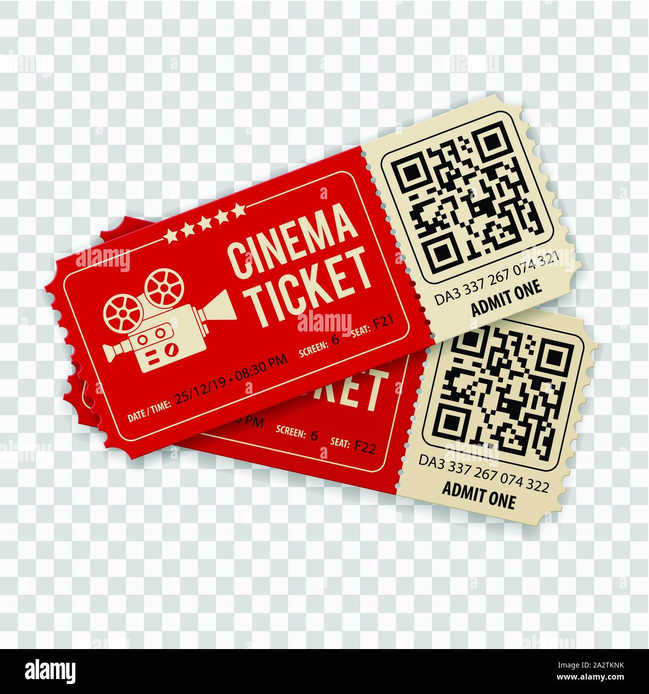 Set Cinema Tickets Stock Vector Image & Art - Alamy