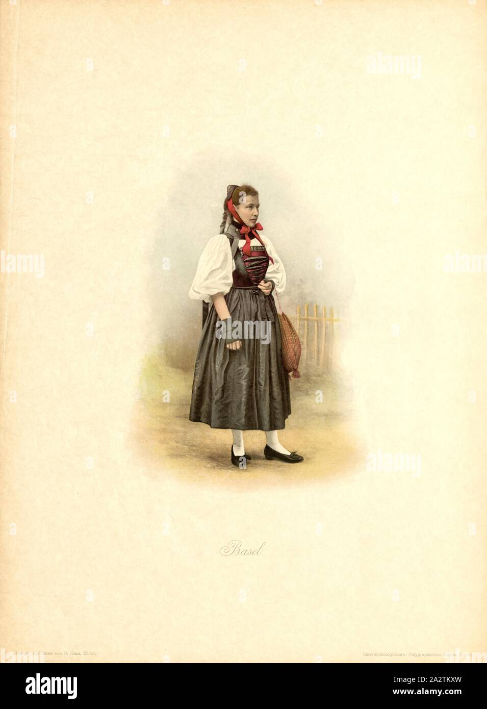 Basel, Basler costume, signed: Photogr., Recording by R. Ganz ...