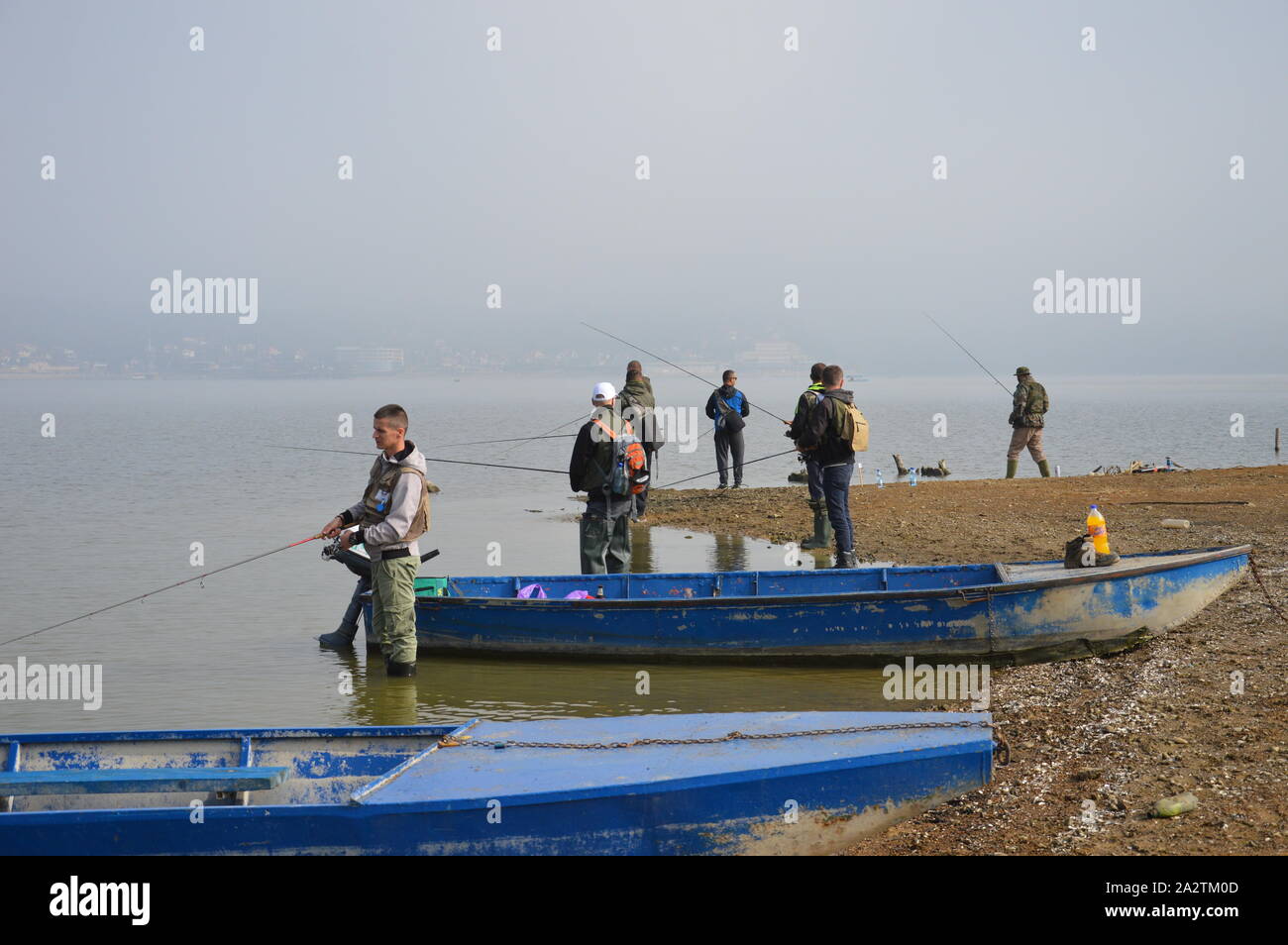 Lake Modrac contest pike fishing with cheather Stock Photo - Alamy