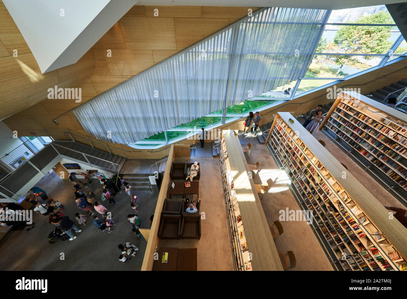 Hunters Point Community Library, designed by Steven Holl Architects ...