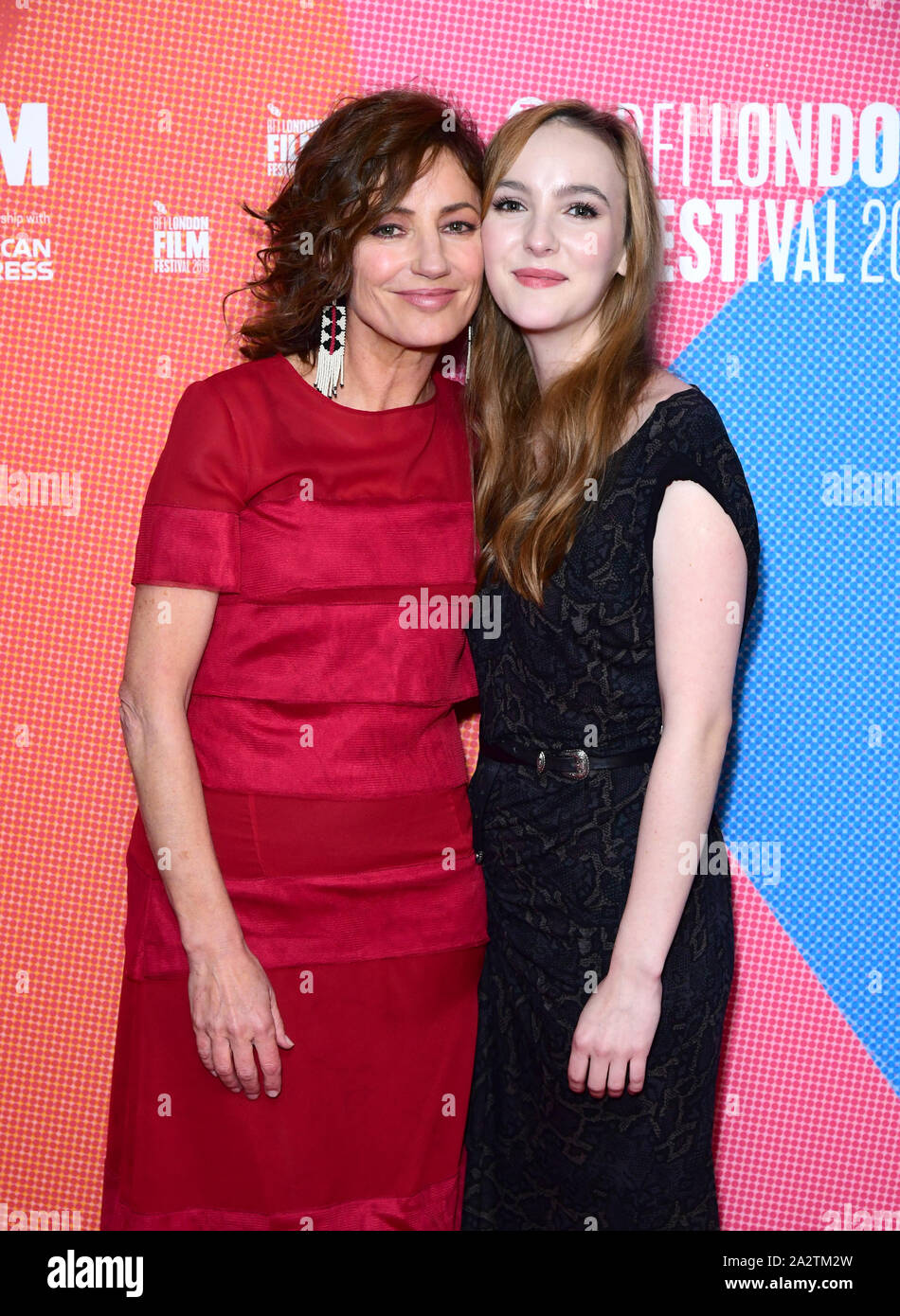 Orla Brady (left) and Ann Skelly attending the Rose Plays Julie world ...