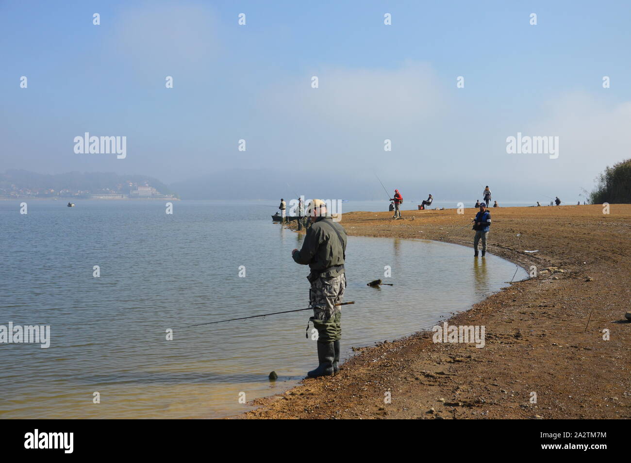 Lake Modrac contest pike fishing with cheather Stock Photo - Alamy