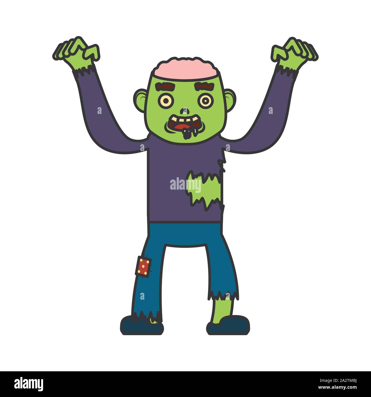 little boy with zombie costume character Stock Vector Image & Art - Alamy