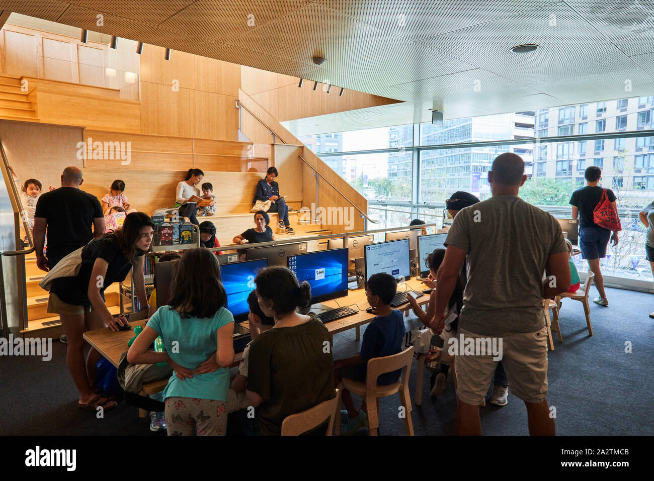 Hunters Point Community Library, designed by Steven Holl Architects ...