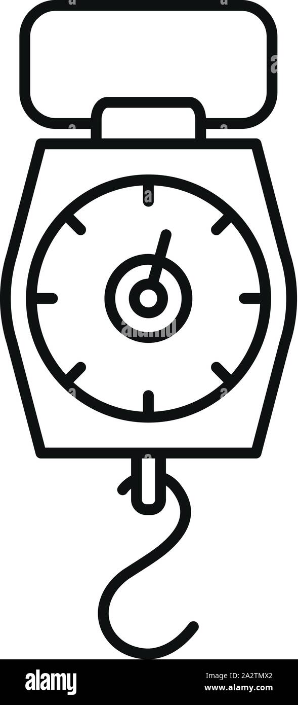 Hand hook scales icon. Outline hand hook scales vector icon for web ... Hand hook scales icon. Outline hand hook scales vector icon for web ...