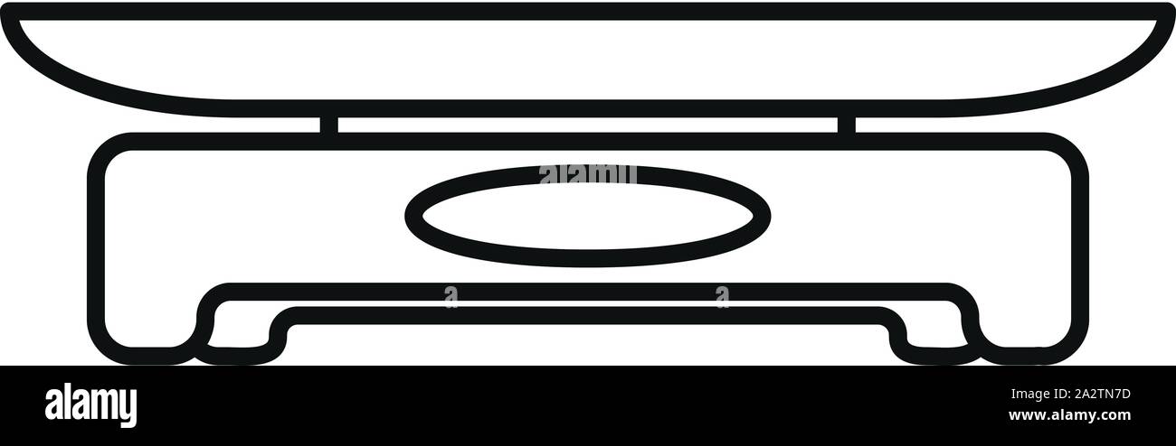 Kitchen digital scales icon. Outline kitchen digital scales vector icon ...