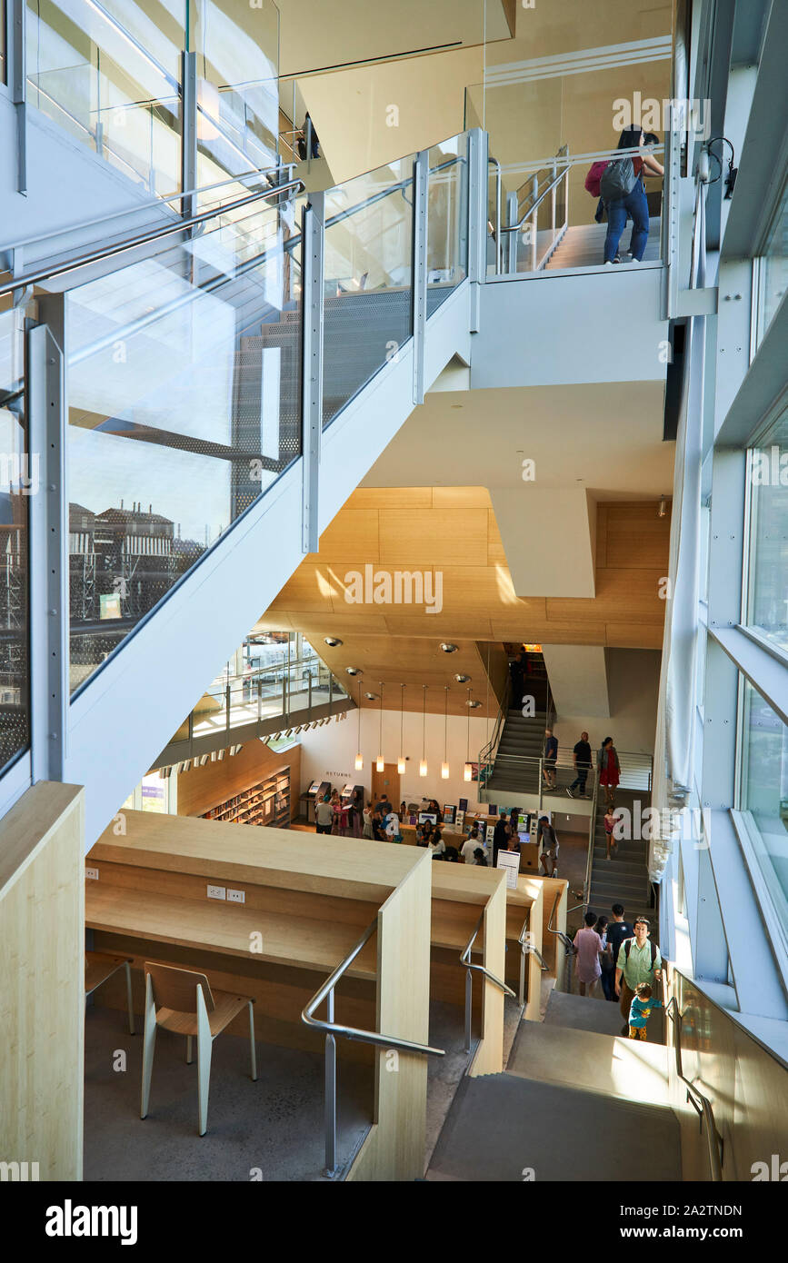 Hunters Point Community Library, designed by Steven Holl Architects ...