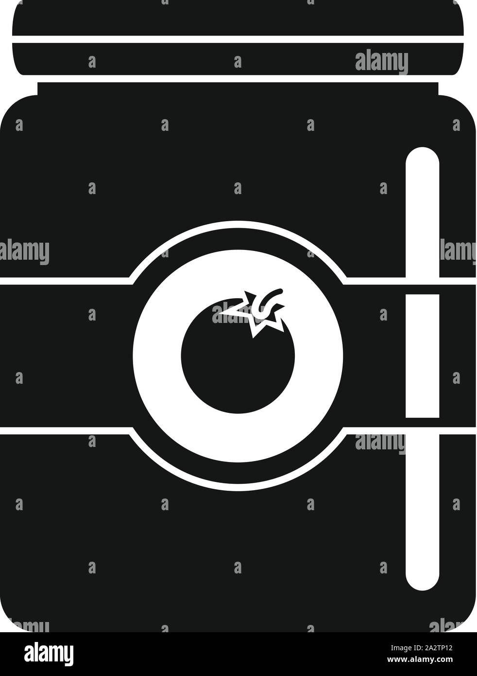 Exotic fruit jam icon. Simple illustration of exotic fruit jam vector ...