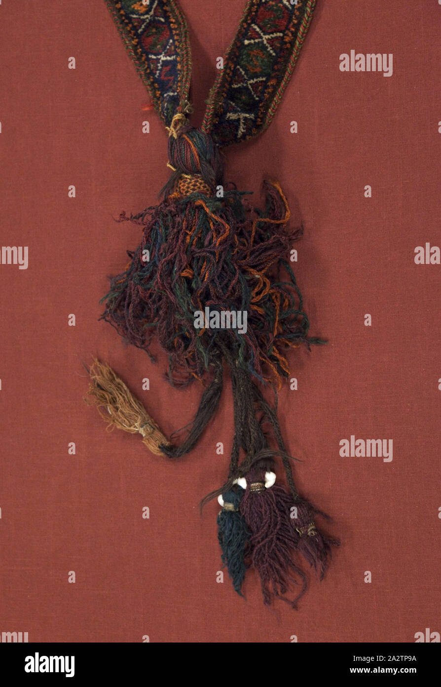 camel neck trapping, Baluchi people, early 1900s, wool, cotton, shells ...