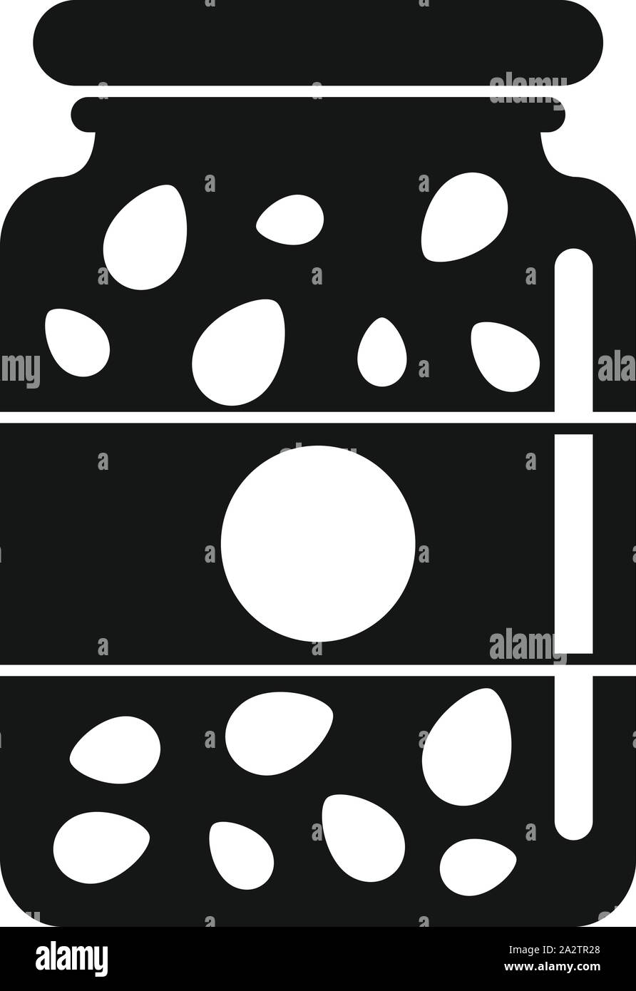 Jam jar icon. Simple illustration of jam jar vector icon for web design ...