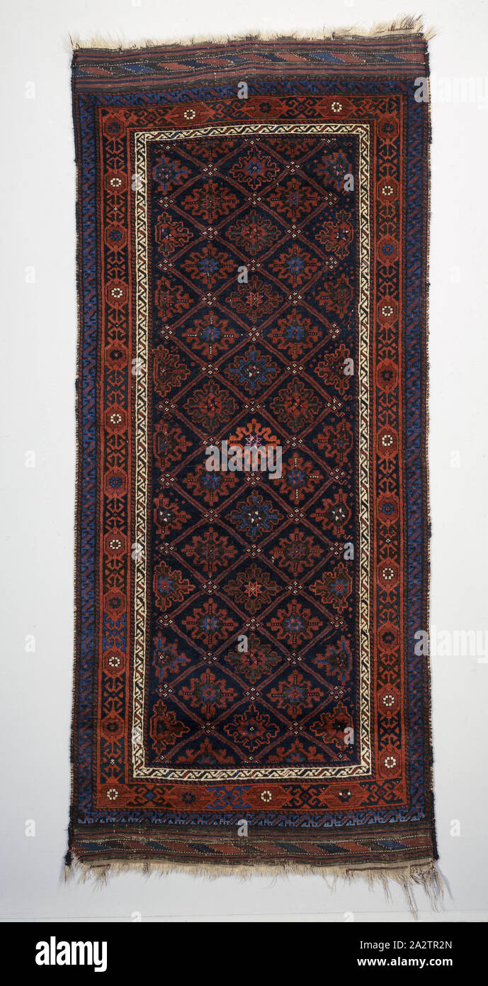 rug, Baluchi people, late 19th century, wool, 36 x 84 in., Textile and ...