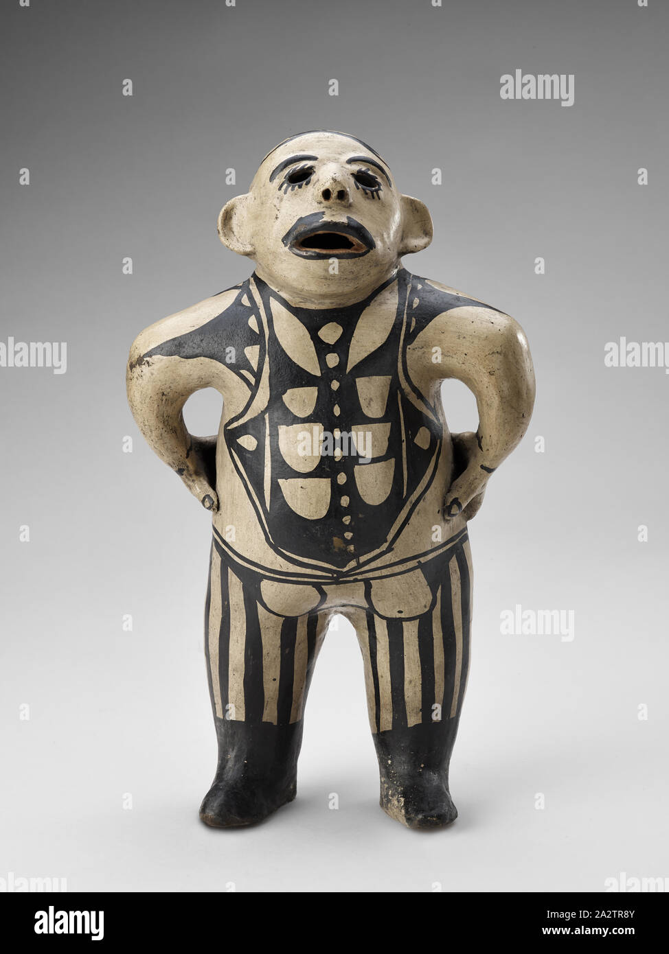 figure depicting an American, Cochiti people, 1890-1910, slipped and ...