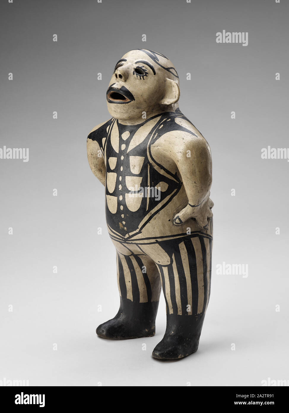 figure depicting an American, Cochiti people, 1890-1910, slipped and ...