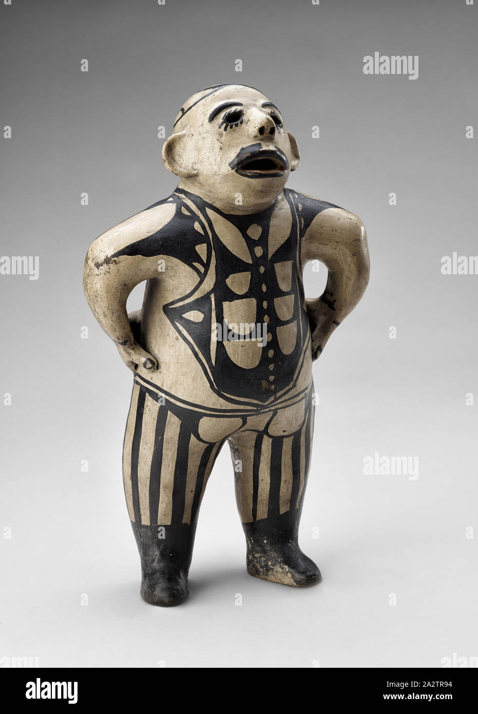 figure depicting an American, Cochiti people, 1890-1910, slipped and ...