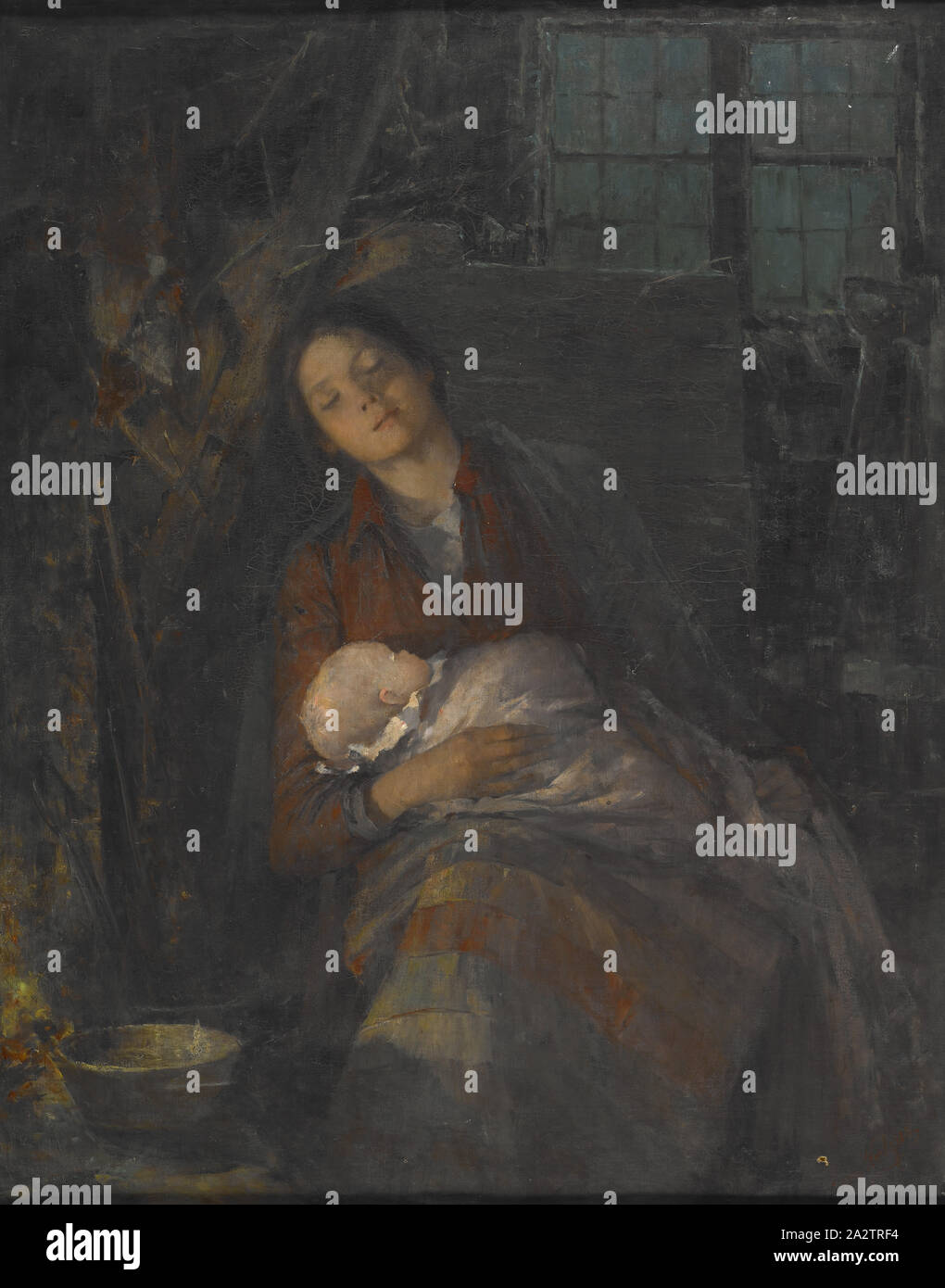 Rest, Anna Nordgren (Swedish, 1847-1916), oil on canvas, 53 x 41 in ...