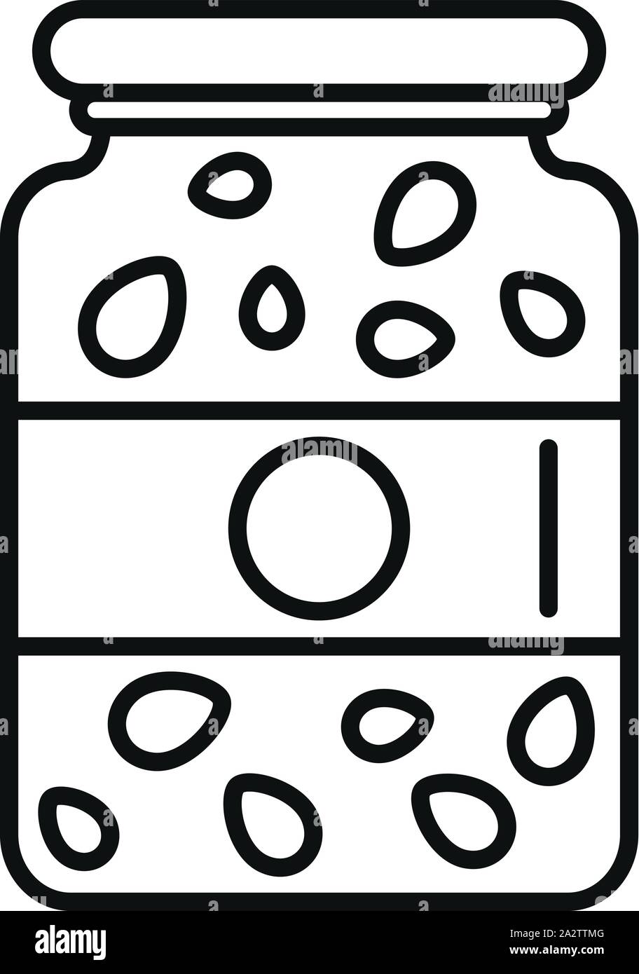 Jam jar icon. Outline jam jar vector icon for web design isolated on ...
