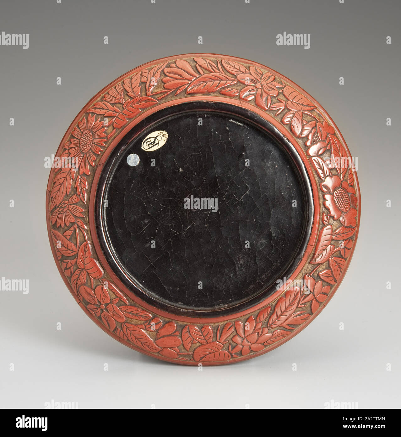 dish with floral design, Ming dynasty, Ming dynasty, 1400-1550, Carved ...