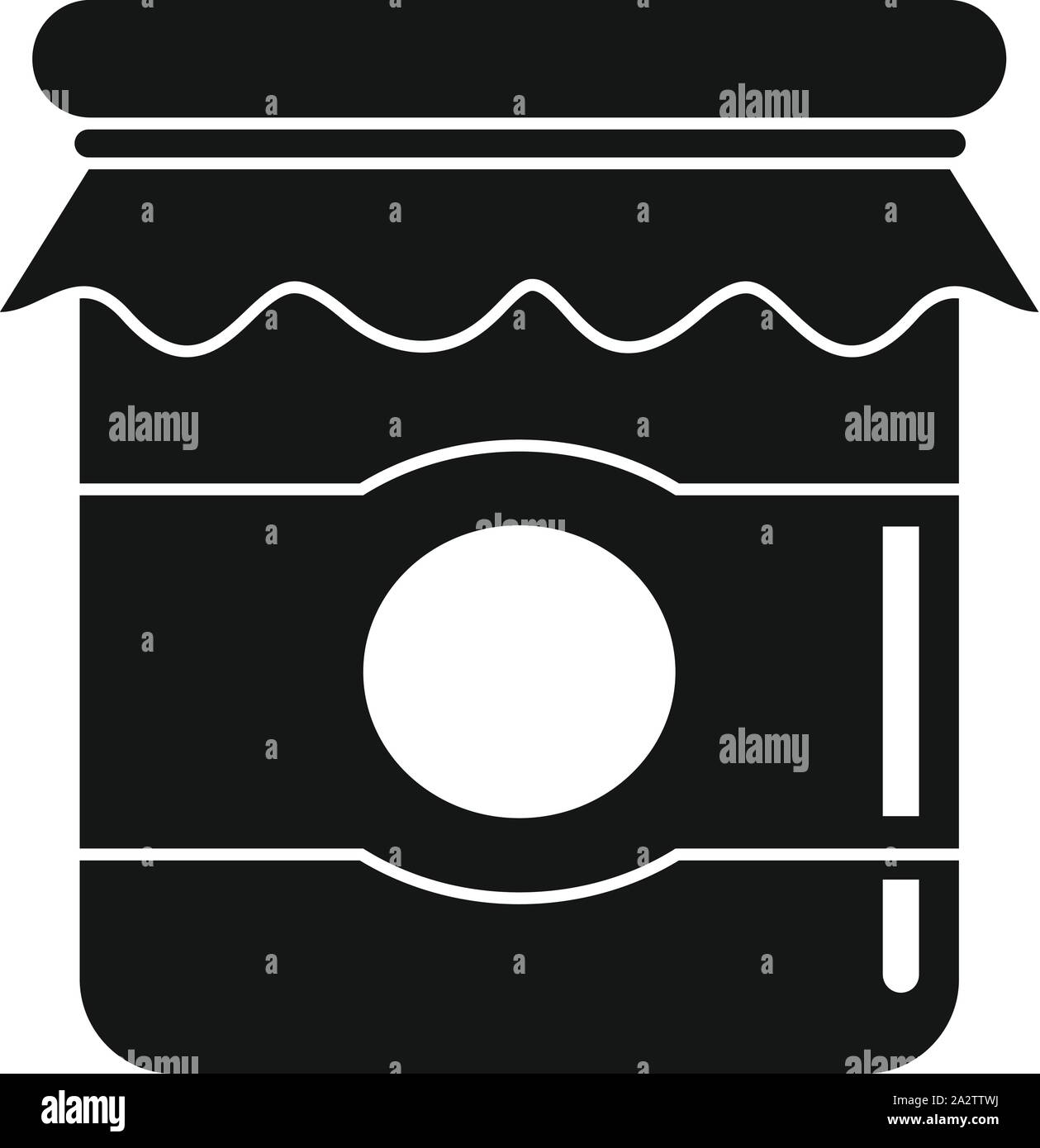 Eco jam jar icon. Simple illustration of eco jam jar vector icon for ...