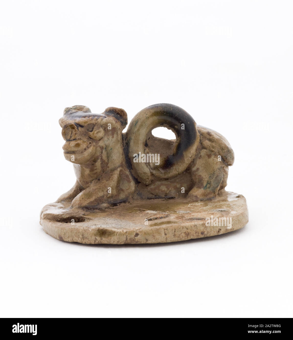 two dogs with stand (one dog missing), Tang dynasty, Stoneware ...