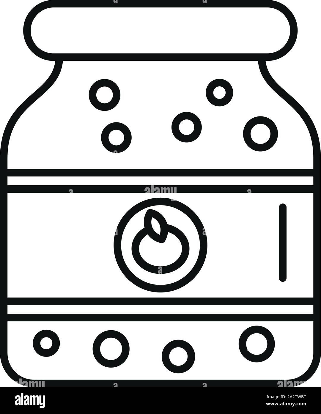 Orange jam jar icon. Outline orange jam jar vector icon for web design ...