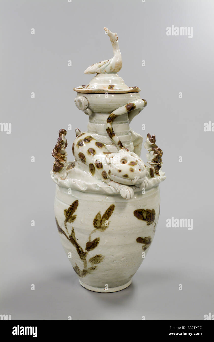 funerary jar with lid, Southern Song dynasty, Southern Song dynasty ...