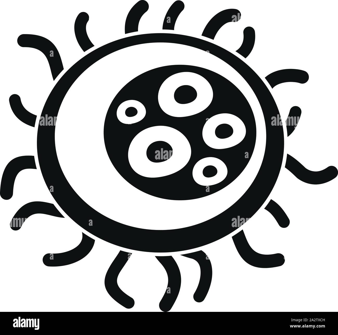 Bacteria icon. Simple illustration of bacteria vector icon for web ...