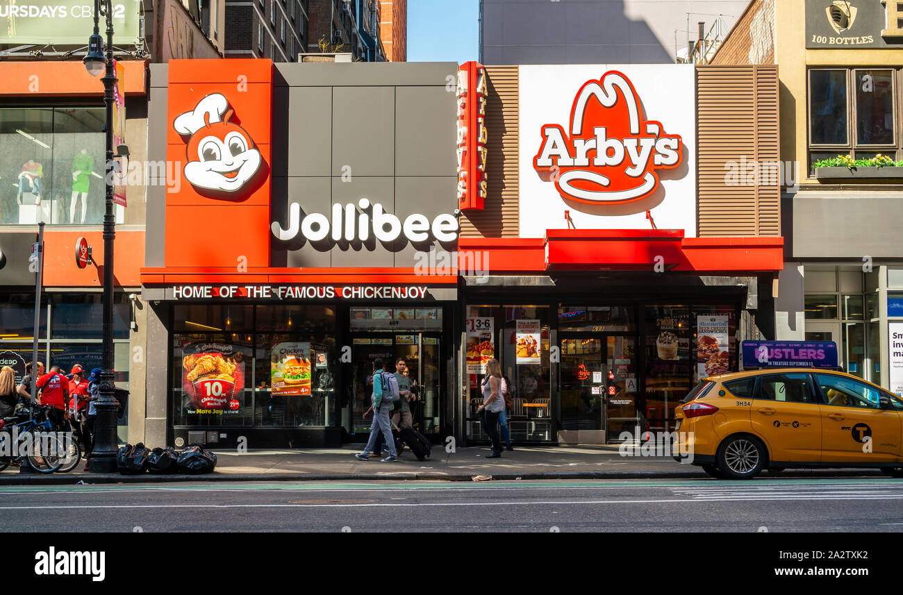 A Jolllibee next to and competing with an Arby’s restaurant in Midtown ...