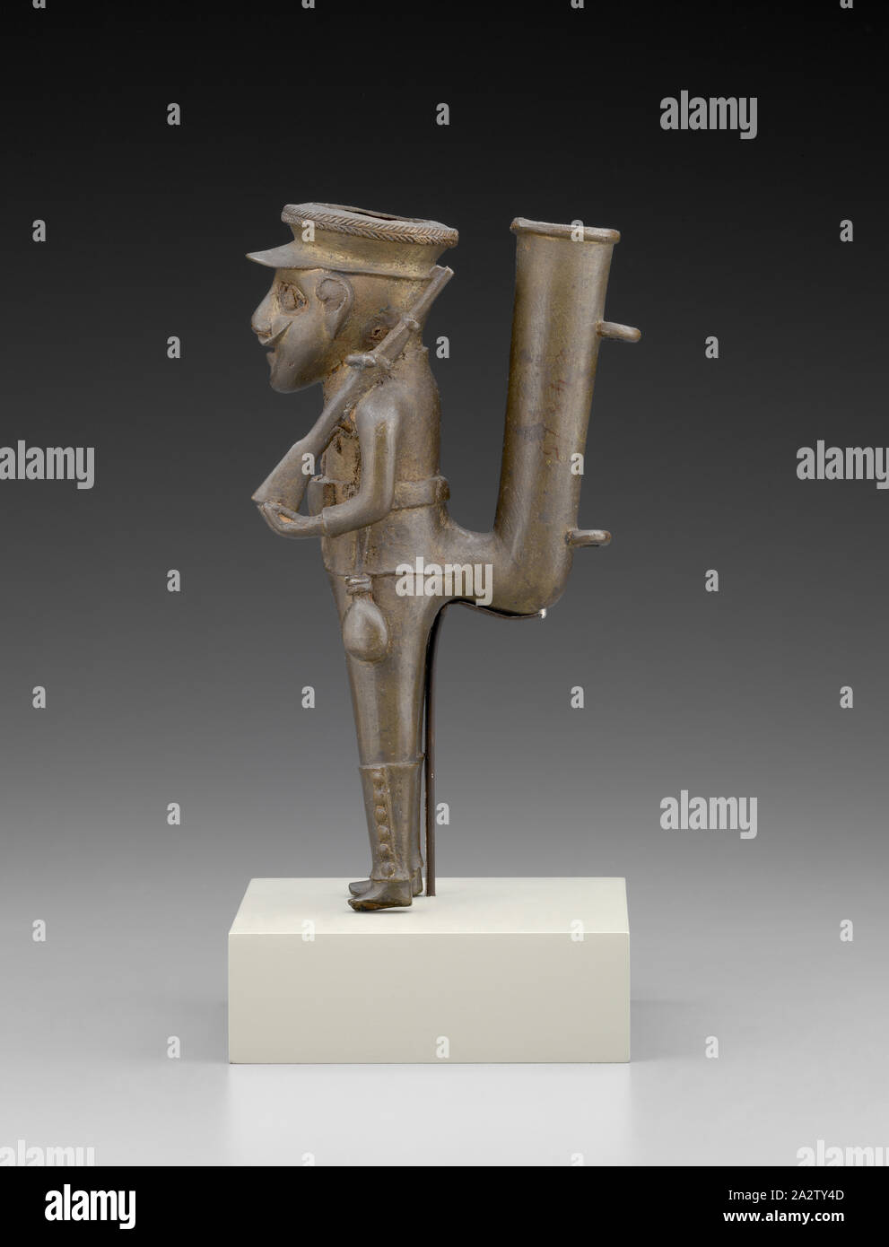 tobacco pipe bowl in human form, Bamum people, early 20th century ...